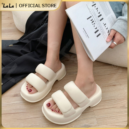 【LaLa】Thick rubber slipper for indoor and outdoor activities Slip on ...