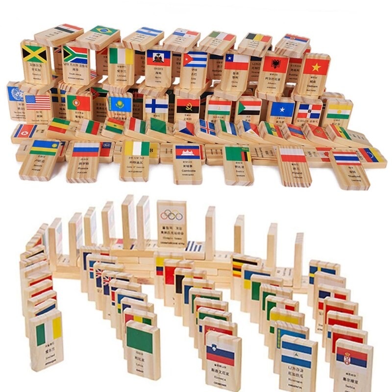Wooden Educational Toys for Kids World Flag Learning Educational Toy ...