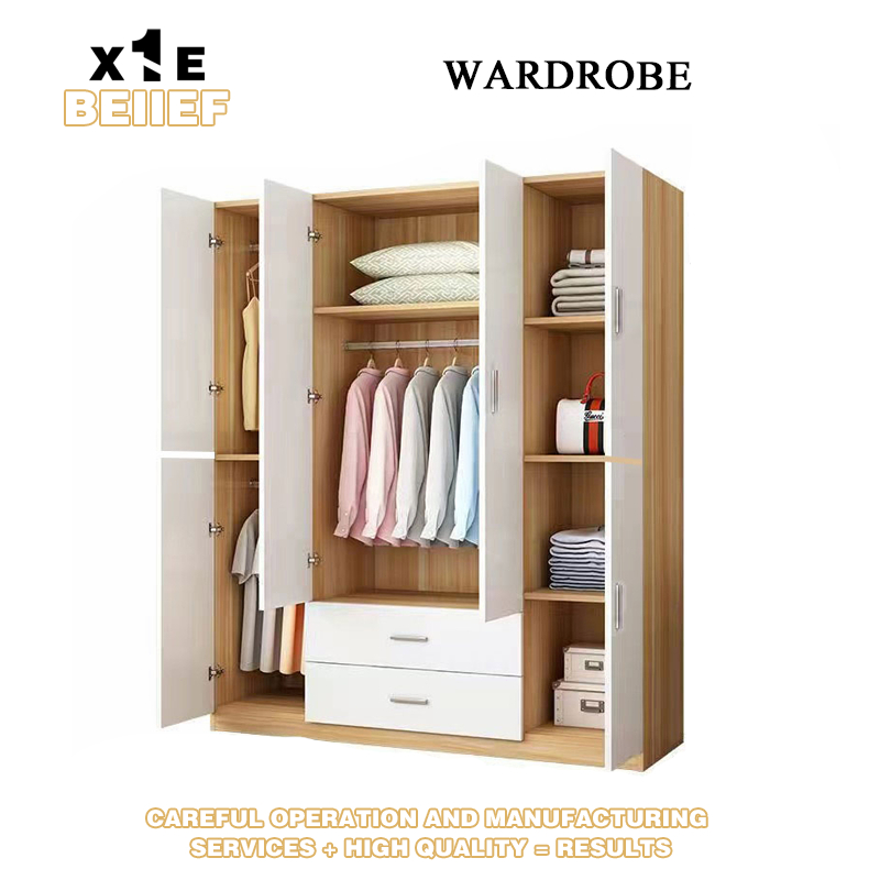 Modern minimalist solid wood combination wardrobe, family bedroom ...