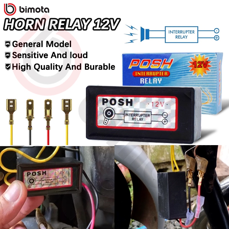 Bimota Posh Horn Relay Interrupter 12V Universal Motorcycle | Shopee ...