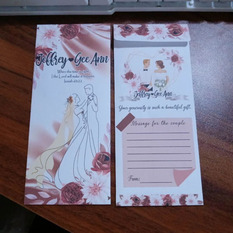 100pcs (Batch 8 of 8) Wedding Envelopes (Edit Details Only) | Shopee ...