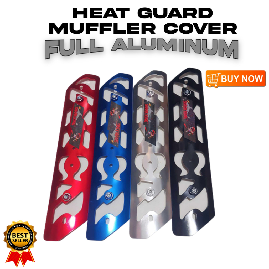 YAMAHA AEROX V2 | MOTORCYCLE HEAT GUARD / MUFFLER COVER BLACK ALLOY ...