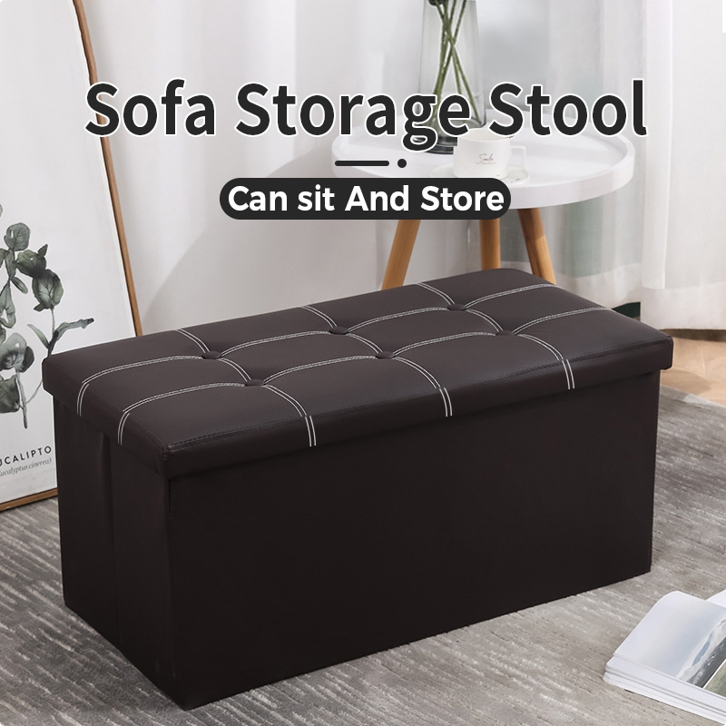 High capacity Storage Box Organizer Ottoman Storage Box Sofa Storage ...