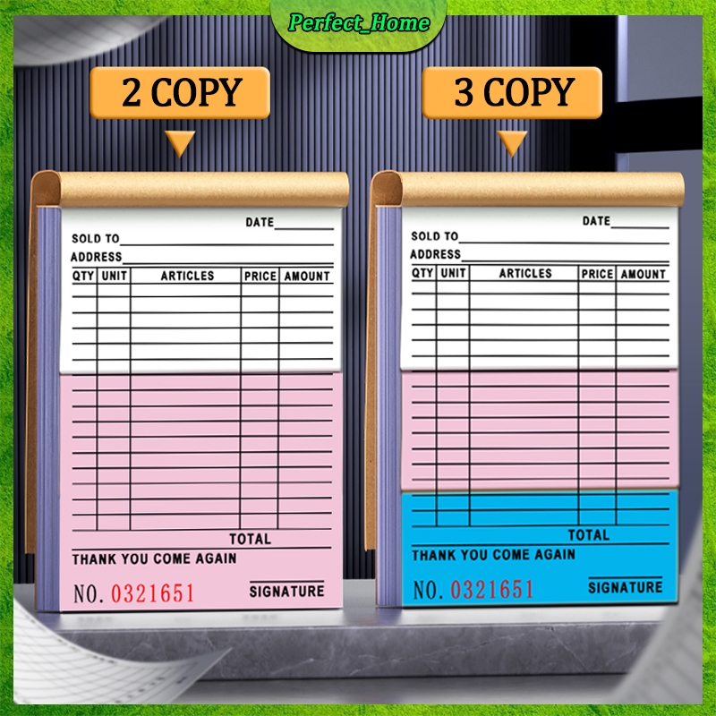 2/3 Copies Business Carbonized Resibo Receipt With Carbon Paper ...