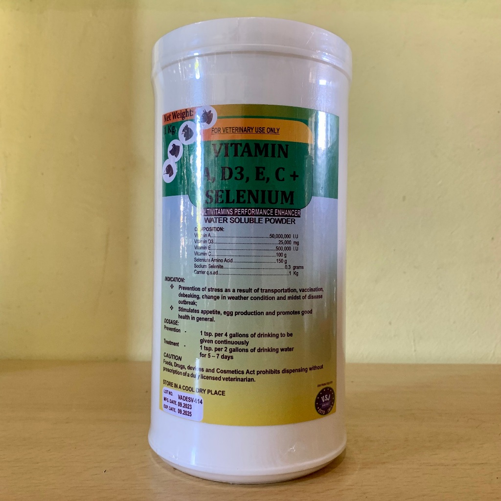 VITAMIN A, D3, E, C + SELENIUM POWDER 1 Kilo Egg Booster for Poultry Animals | Shopee Philippines