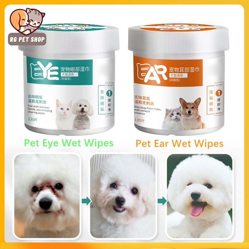 Cat Dog Ear Cleaner Pet Eye Wet Wipes Tear Stain Removal Care | Shopee ...