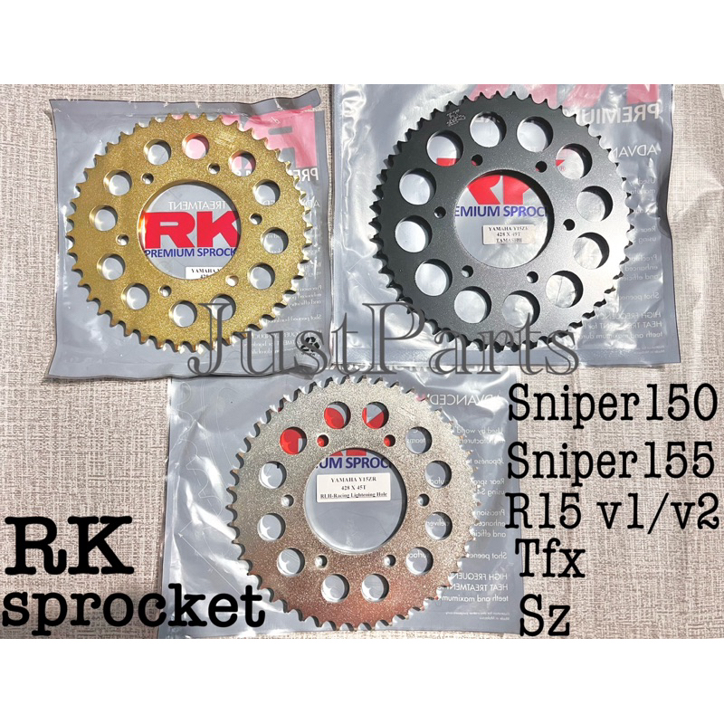 RK REAR SPROCKET 428 Sniper150/ Sniper155/ R15 v1/v2 / TFX/ Sz | Shopee ...