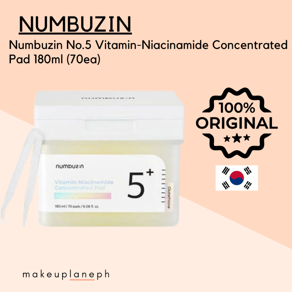 Numbuzin No.5 Vitamin-Niacinamide Concentrated Pad 180ml (70ea) | Shopee Philippines