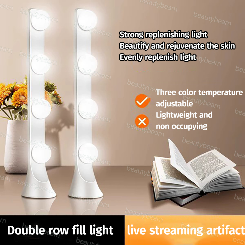 4 LED Bulb Portable desktop light Makeup Lights Living Self-timer Lamp ...