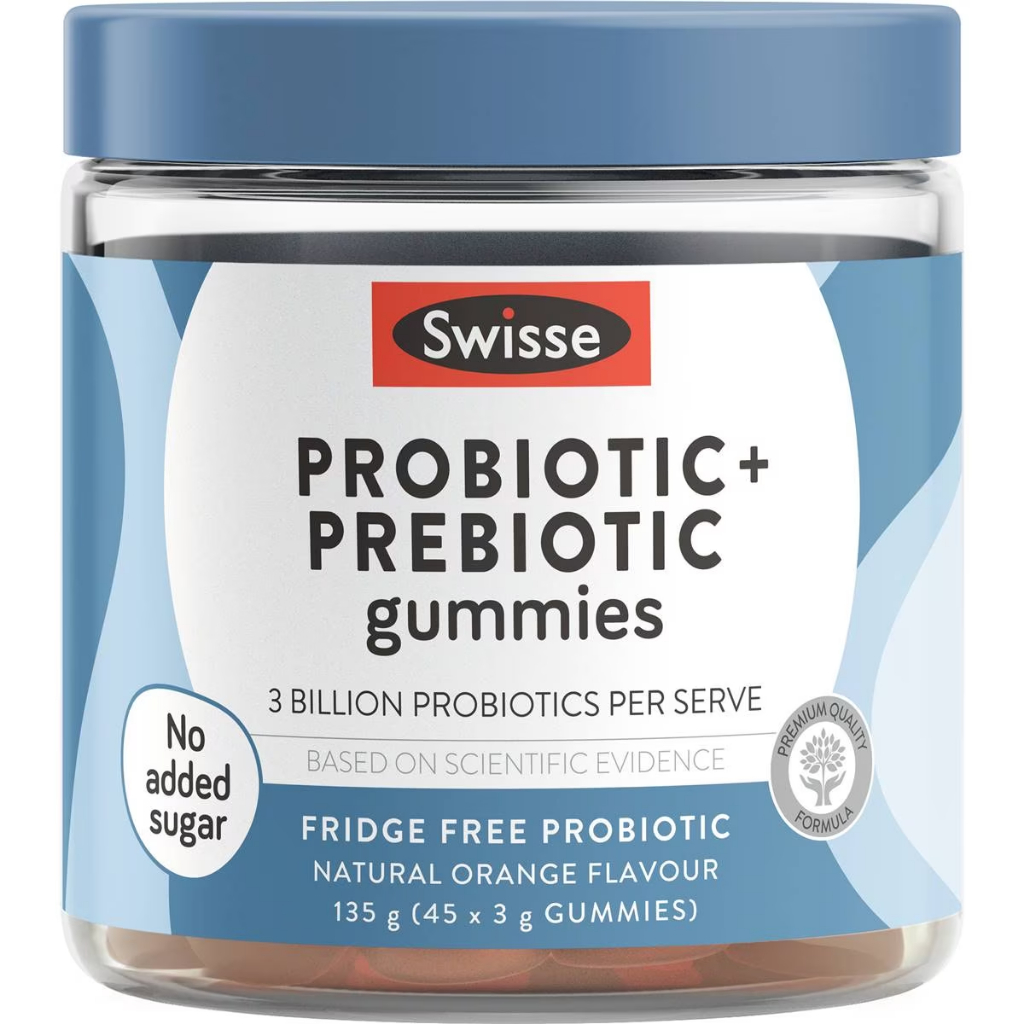 Swisse Probiotic + Prebiotic Gummies For Gut Health 45 Pack (Expiry May ...