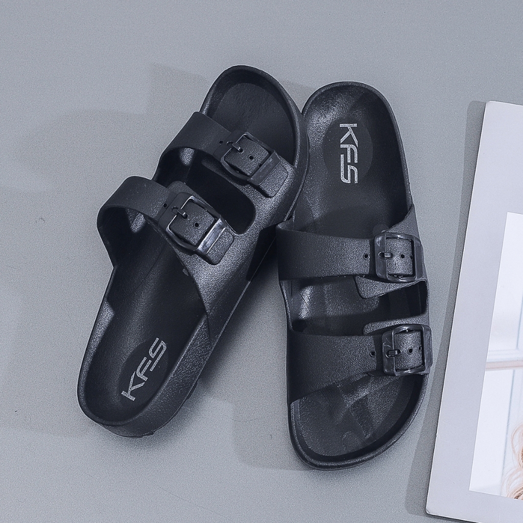 Korean Slippers For Women Trendy Two Strap EVA Unisex Slippers【add 1 ...