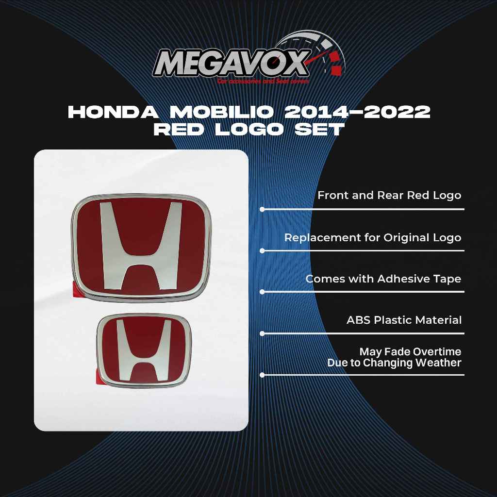 Honda Mobilio 2014-2022 Red Logo Set | Shopee Philippines