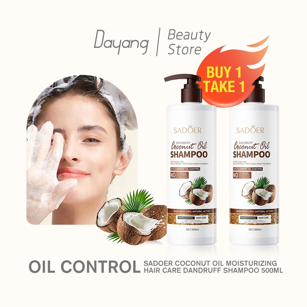 『BUY 1 TAKE 1』Coconut Shampoo Anti-Dandruff Repair Damage Hair Dry Hair Care Control Oil Shampoo ...
