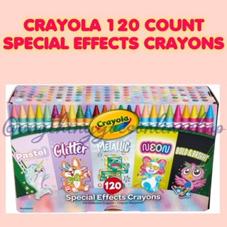 Crayola Crayons in Specialty Colors (120ct) Pastel, Glitter, Metallic ...