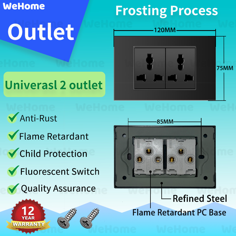 WeHome Switch Outlet Wide Series Universal Socket Home Light Switch ...