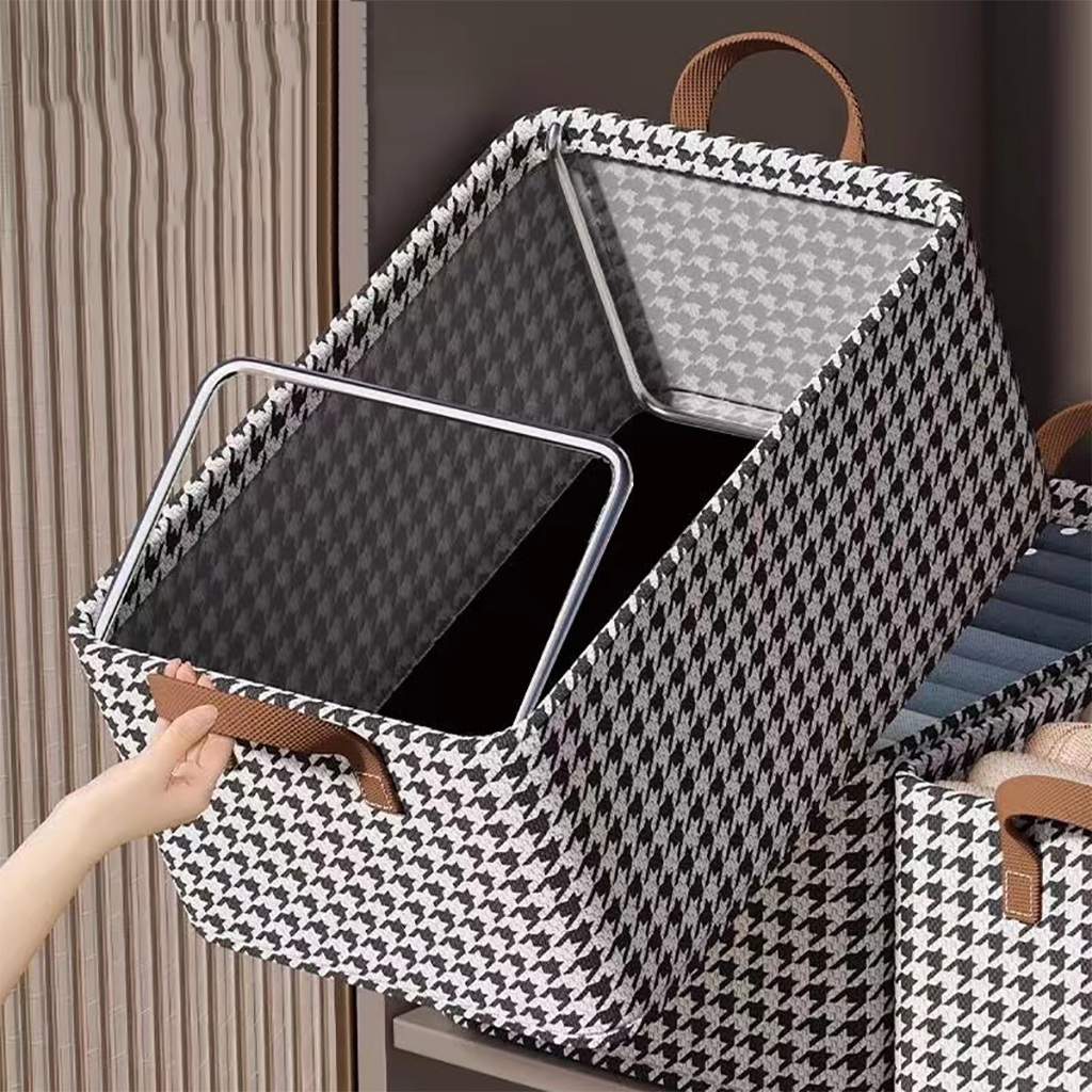 Large Foldable Iron Rack Clothes Dress Storage Box Waterproof Wear ...