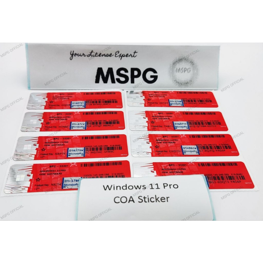 Windows 11 Home / Pro OEM License - Product Key with Sticker | Shopee ...
