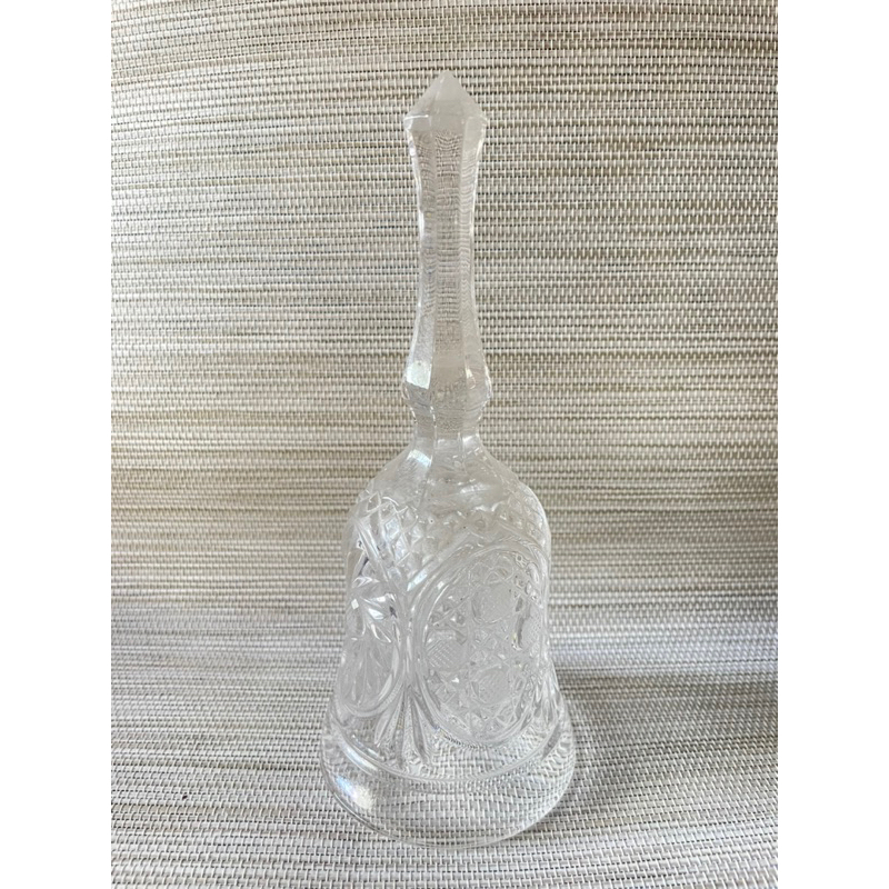 Vintage Glass Floral Etched Crystal Hand Bell Decor UK | Shopee Philippines
