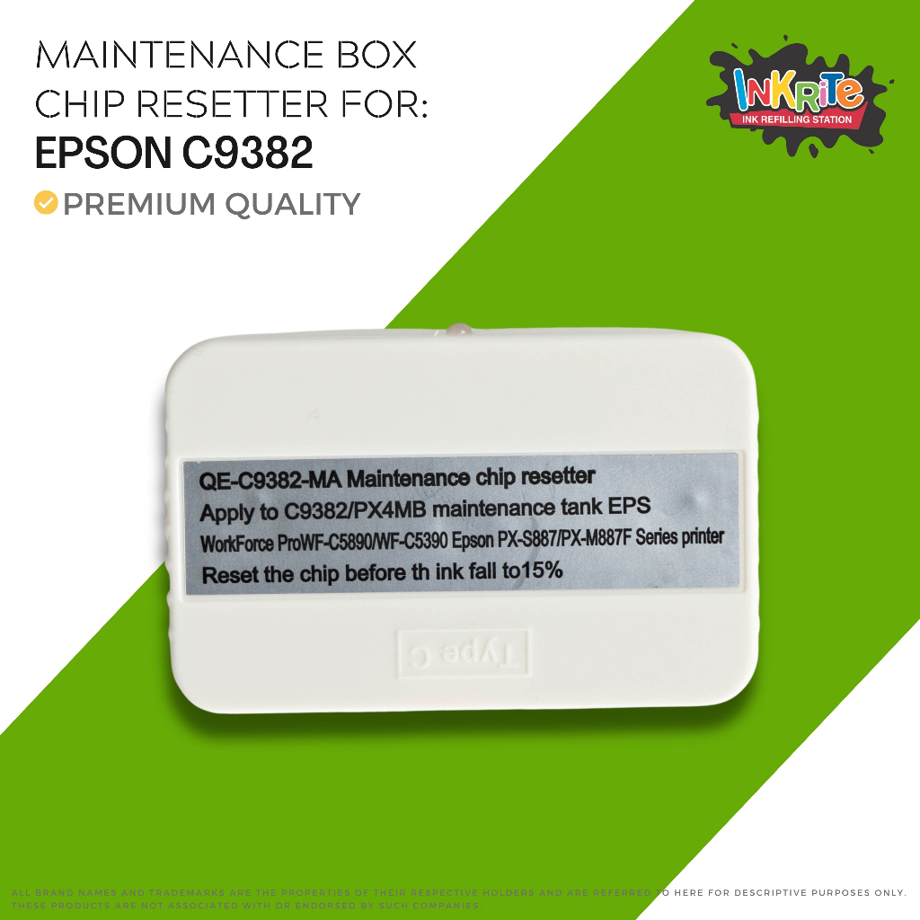 Inkrite C9382 Maintenance Box Chip Resetter for Epson WF-C5310 WF-C5810 ...
