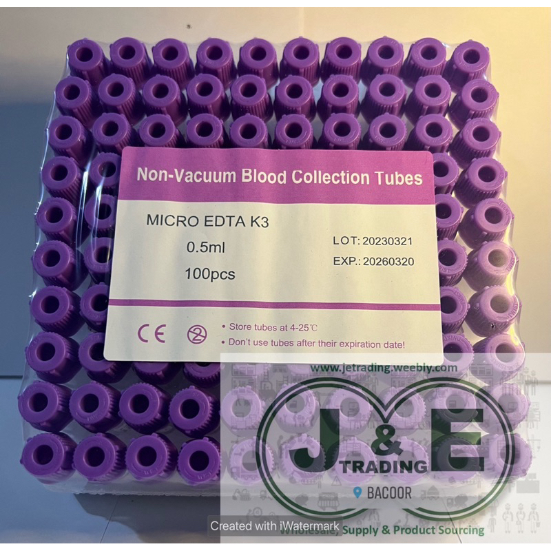 Micro edta tube 0.5ml K3 1box(30trays) | Shopee Philippines
