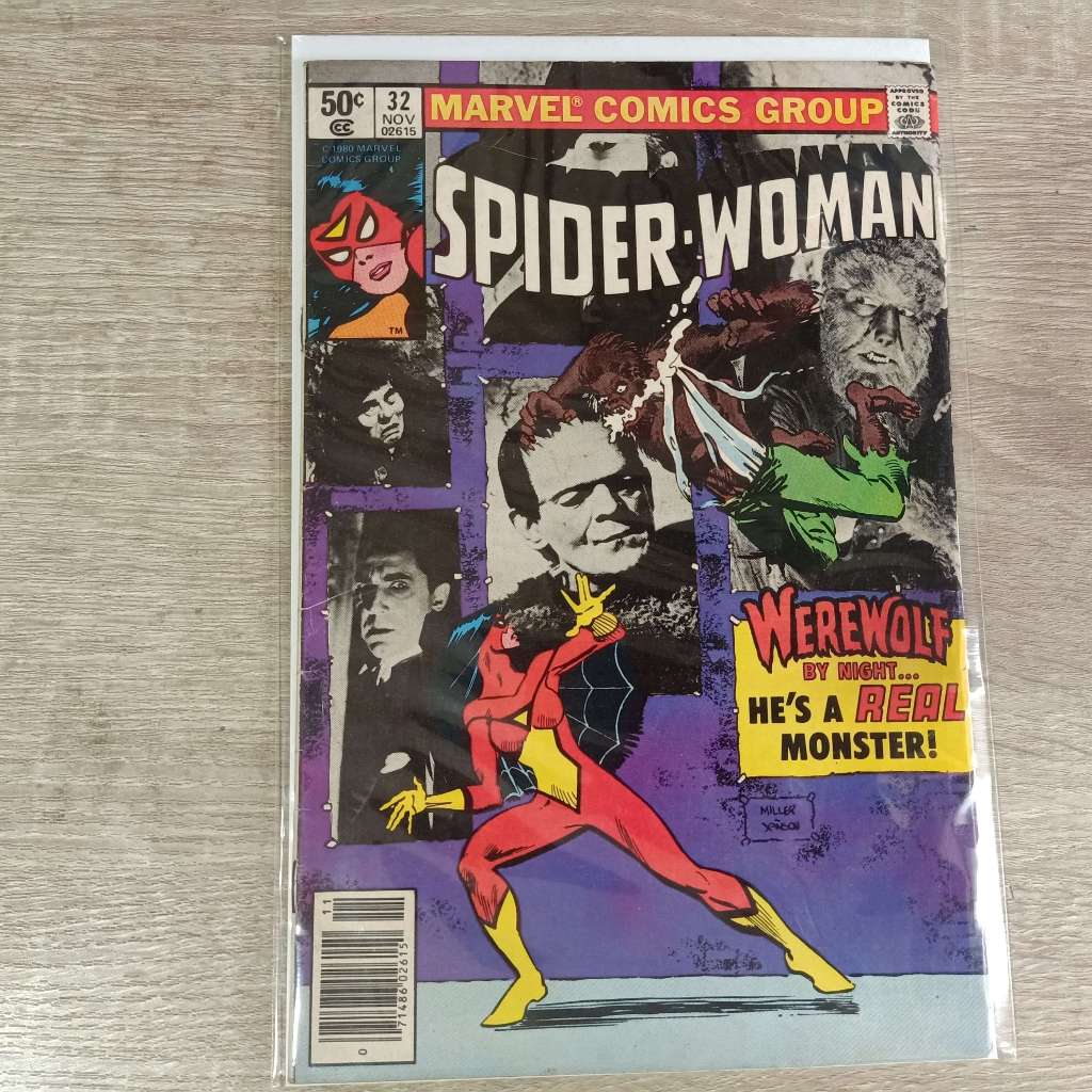 Spider-woman #32 (1980 Marvel comics) - VG condition (battles Werewolf ...
