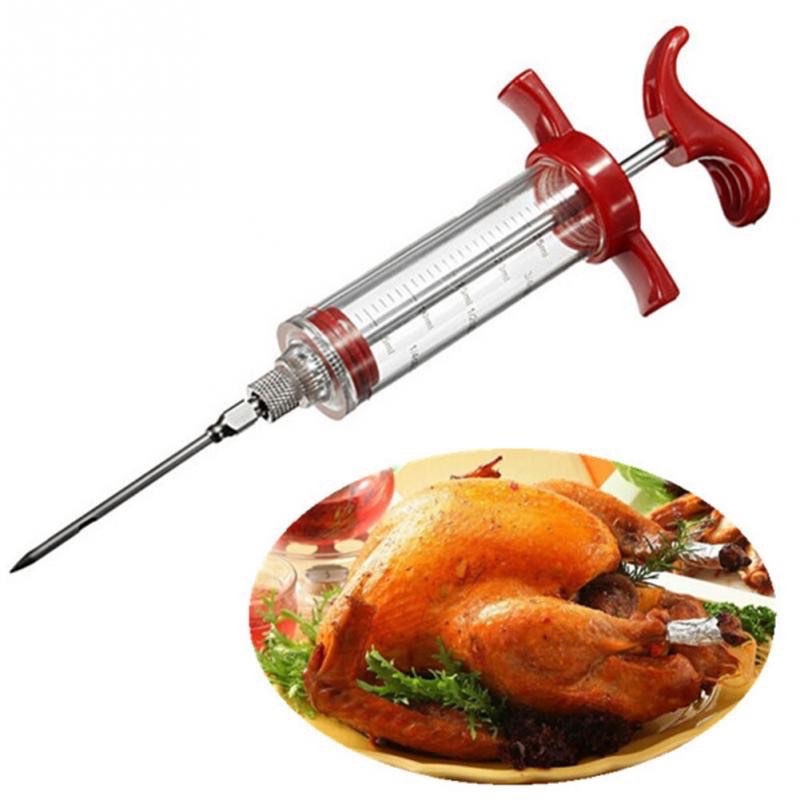 1pc Marinade Cooking Syringe Meat Flavor Injector BBQ Cooking Tool ...
