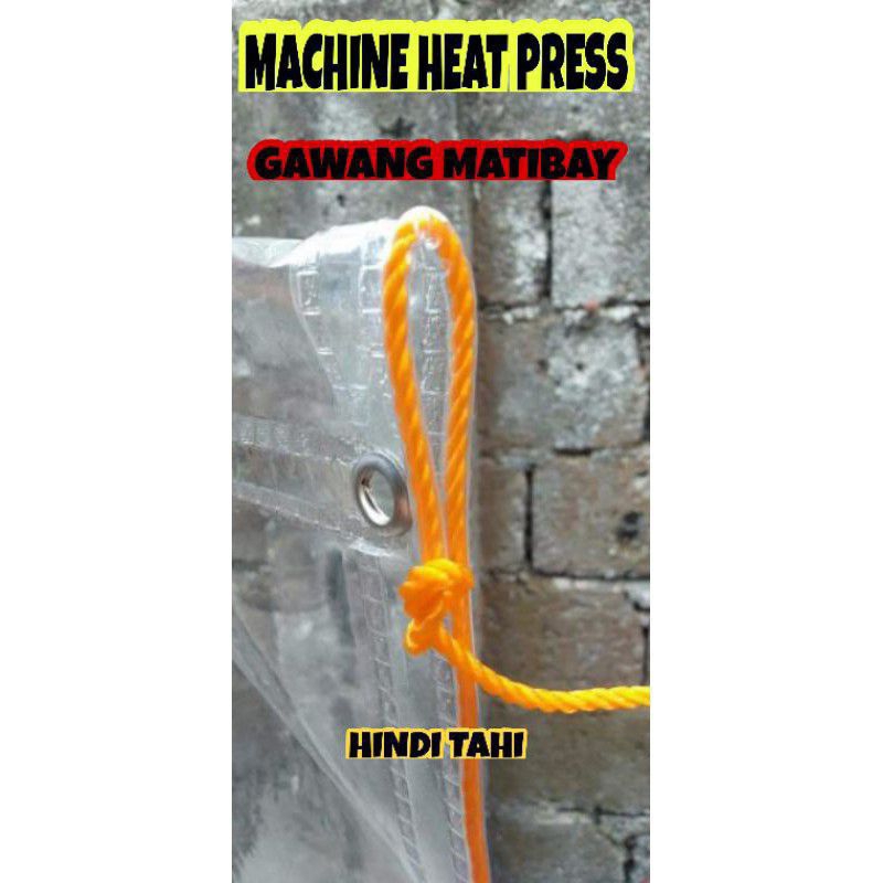 185cm x 185cm roll up EXACT SIZE TRANSPARENT CLEAR TRAPAL (MACHINE HEAT ...