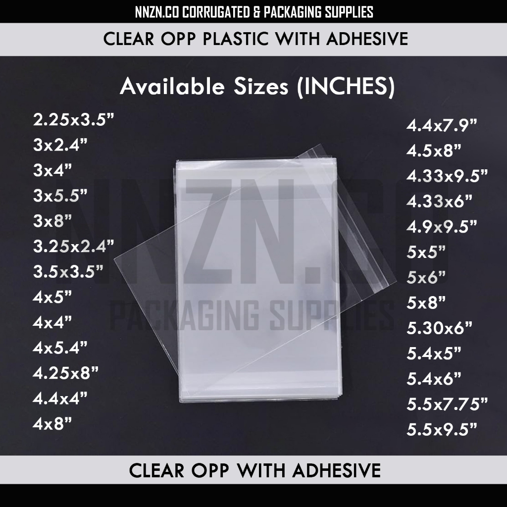 NNZN OPP (50 or 100 Pieces Per Pack) Self Adhesive Plastic for ...
