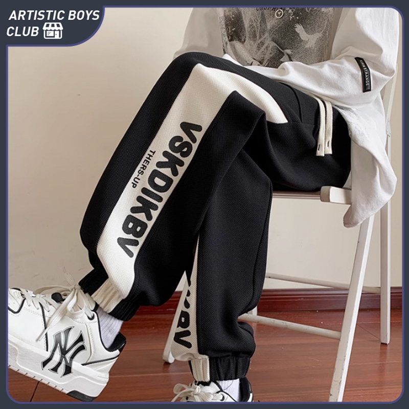 AC slocks pants loose straight cut pants Korean sweatpant wide leg ...