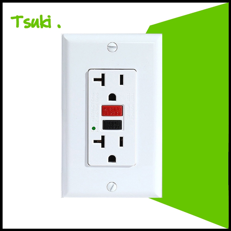 2-Gang GFCI Duplex Safety Outlet Switch 20A 120v~250v Universal Wall ...