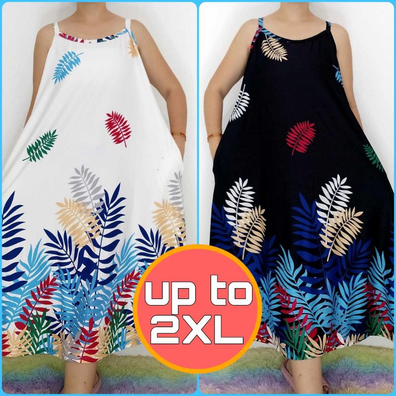 2XL Plus Size Daster | Spaghetti Dress | Pambahay Duster | Shopee ...