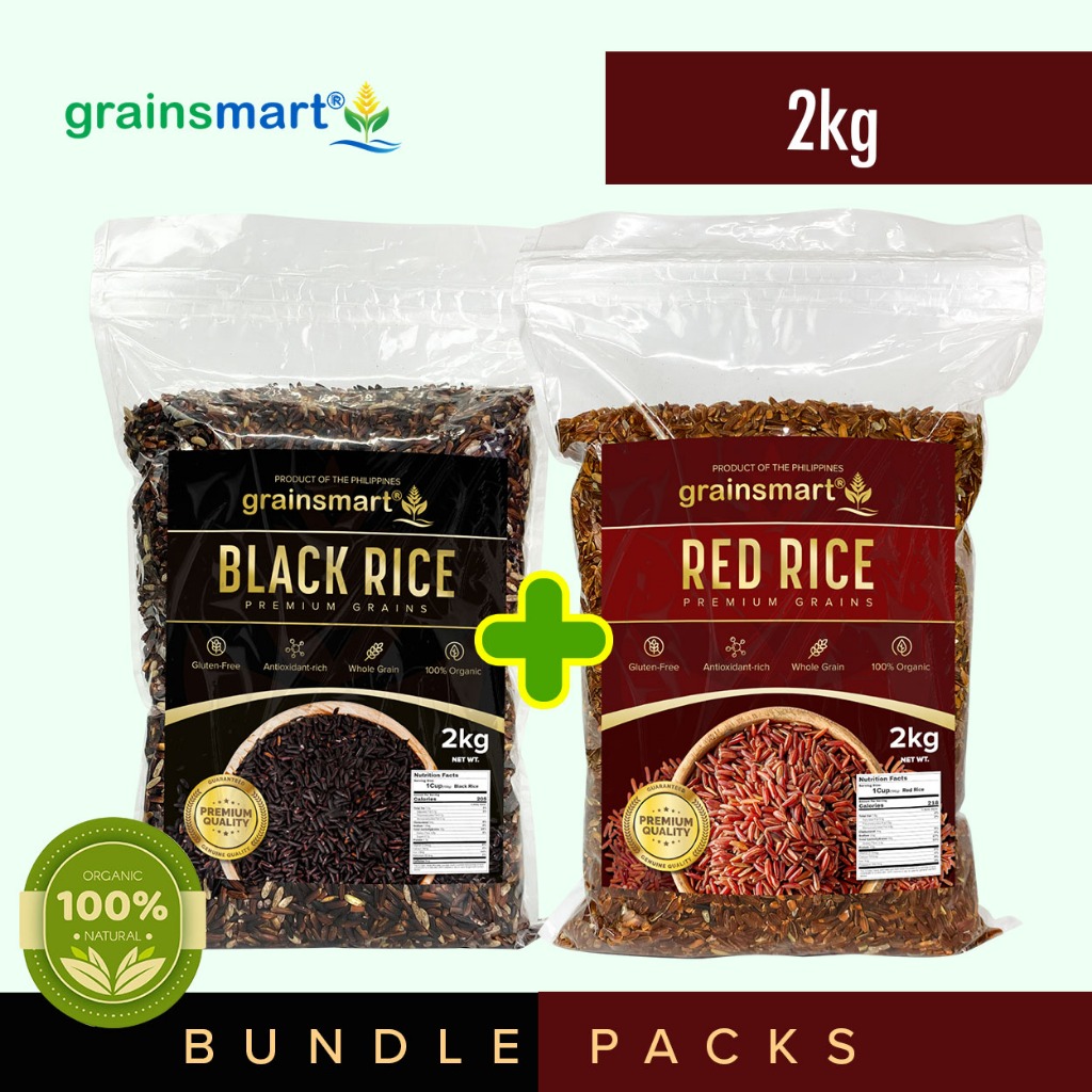 Grainsmart Black + Red Rice (2KG) Bundle Packs | Shopee Philippines
