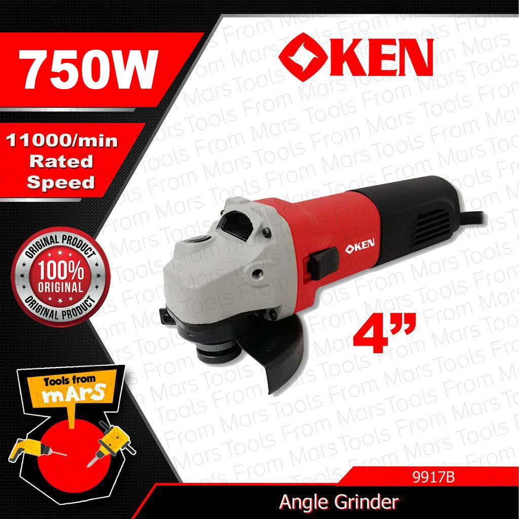 KEN INDUSTRIAL Angle Grinder 4" 750W 9917B TFM | Shopee Philippines