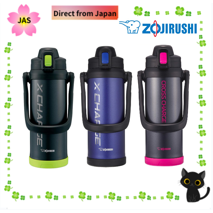 [Direct from JAPAN] Zojirushi Stainless Jug Bottle One Touch 2.06L Lime Black/Navy/Pink Black SD ...