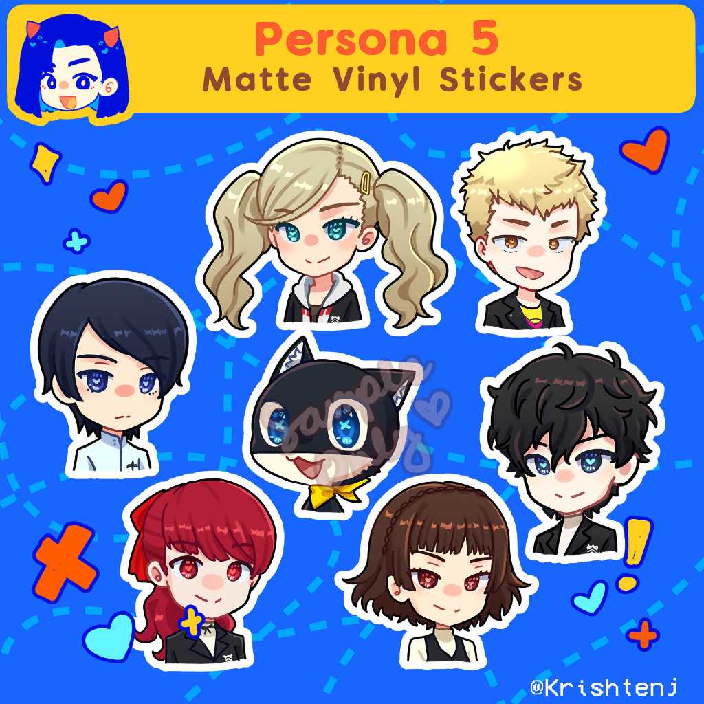Persona 5 Matte Vinyl Stickers: Krishten | Shopee Philippines