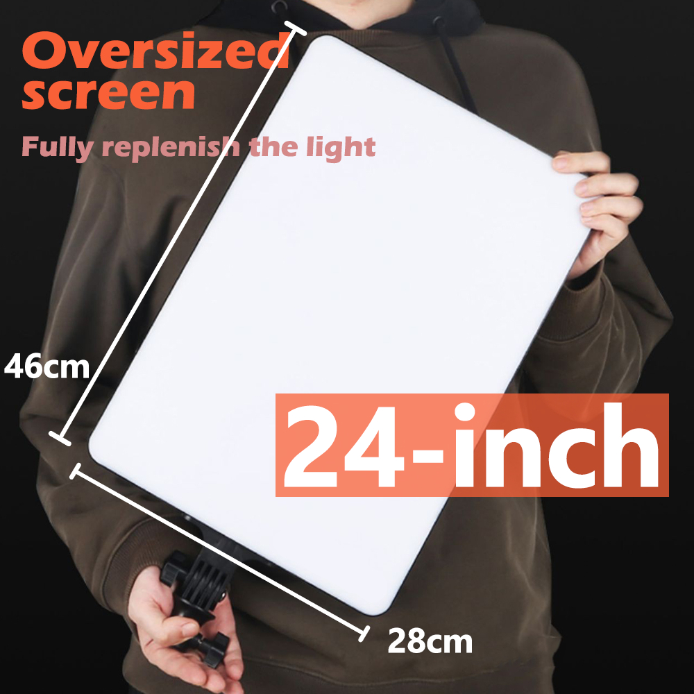 24 inch LED Video Light Panel With Tripod Square Diffuser Light with ...