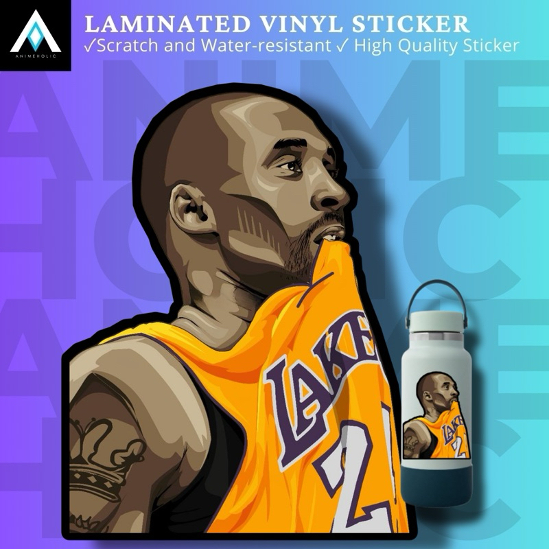 KOBE BRYANT MAMBA LAKERS NBA LAMINATED VINYL STICKERS ~ ANIMEHOLIC ...