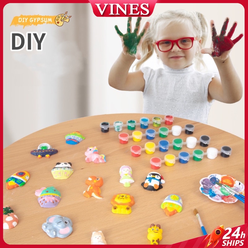 Figurines Kids Craft and Arts Set Paint Gypsum Arts Crafts Toys Kids ...