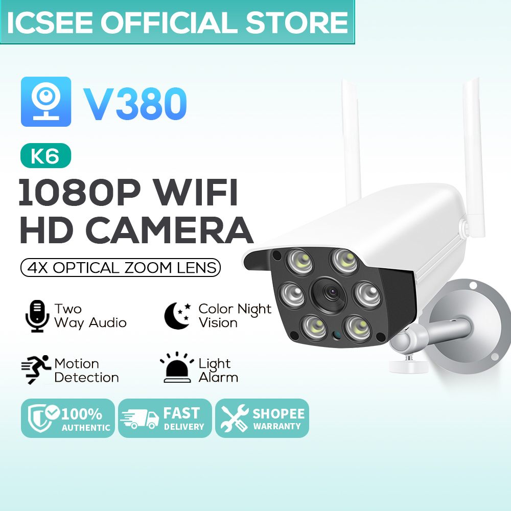 V380 Pro K6 Camera Network HD Night Vision Smart Alarm Outdoor ...