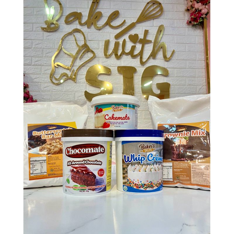 Baker’s delite Whip creme brownie butterscotch mix cakemate chocomate ...