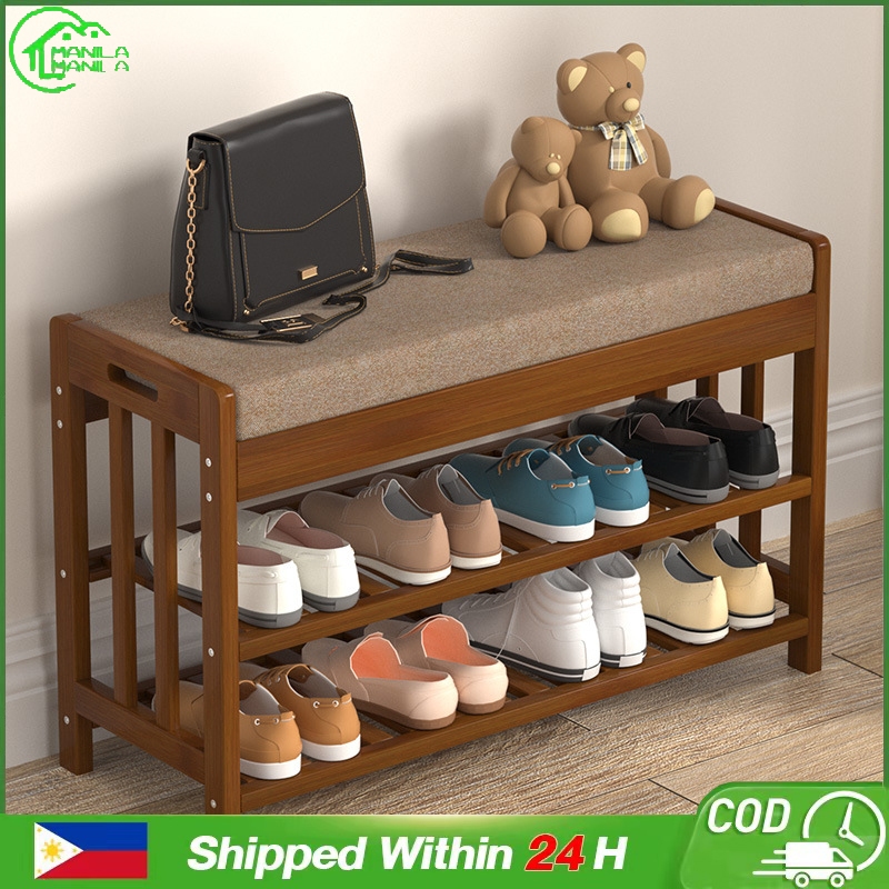 Shoe Changing Stool Shoe Storage Can Sit Shoe Changing Bench Solid Wood ...