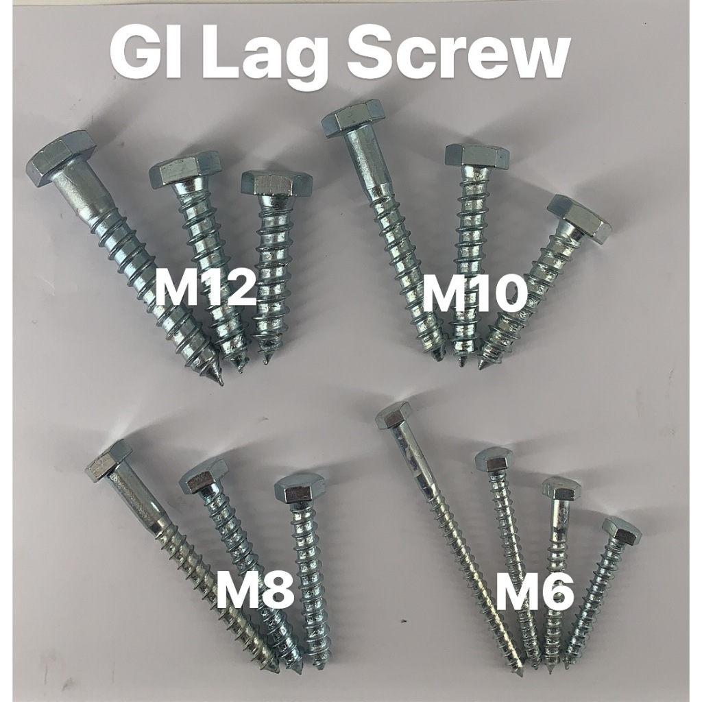 per/pc galvanized hexagonal lag screw Lag Screw / Log Screw / Lag Bolt ...
