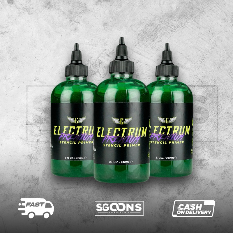 Electrum Premium Tattoo Stencil Primer (Green) 8 oz. | SGOONS TATTOO SUPPLY | Shopee Philippines