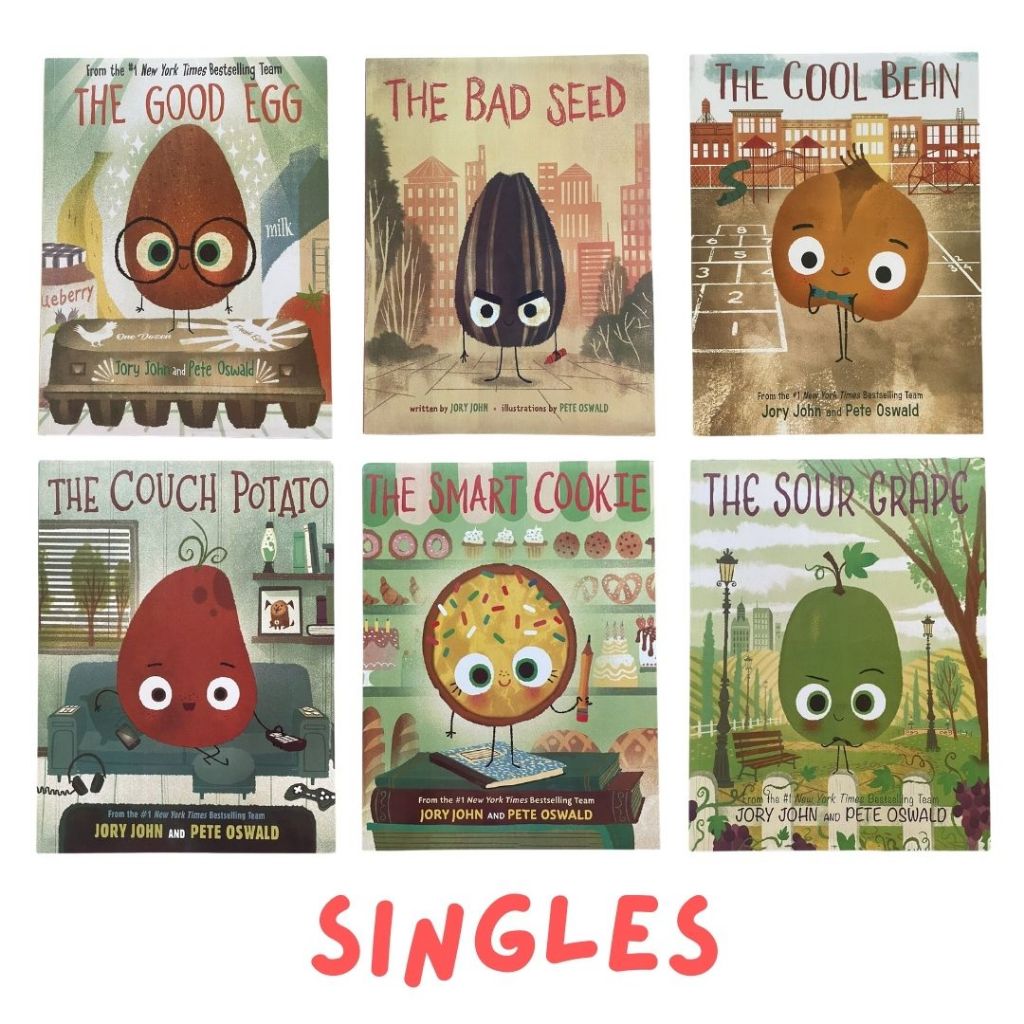 Jory John- Bad Seed/ Good Egg/ Cool Bean/ Couch Potato/ Smart Cookie ...