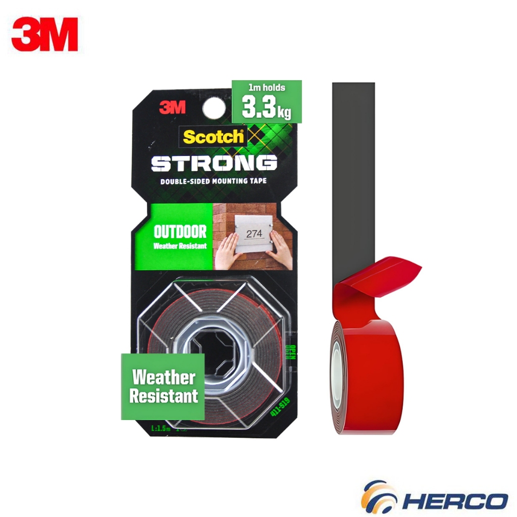 3M Scotch 411 S19 Outdoor Mounting Flat Wall Tape 19mm x 1.5meter Shopee Philippines