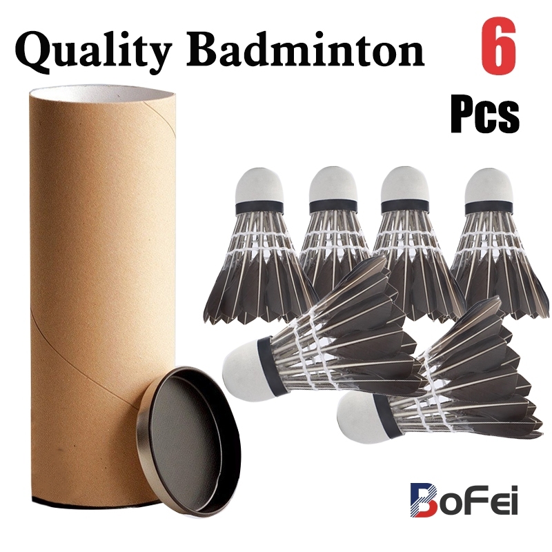 BOFEI Feather Shuttlecock For Badminton Training 3Pcs/6Pcs /12Pcs White ...