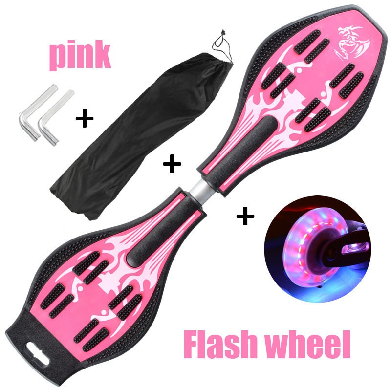 2 Wheel Skateboard with 360-degree Casters for Kids, Teens, and Adults ...