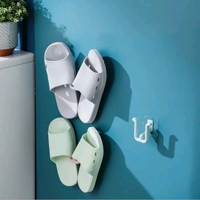 Slippers Rack Wall Mounted Bathroom Slipper HookDrying Rack | Shopee ...