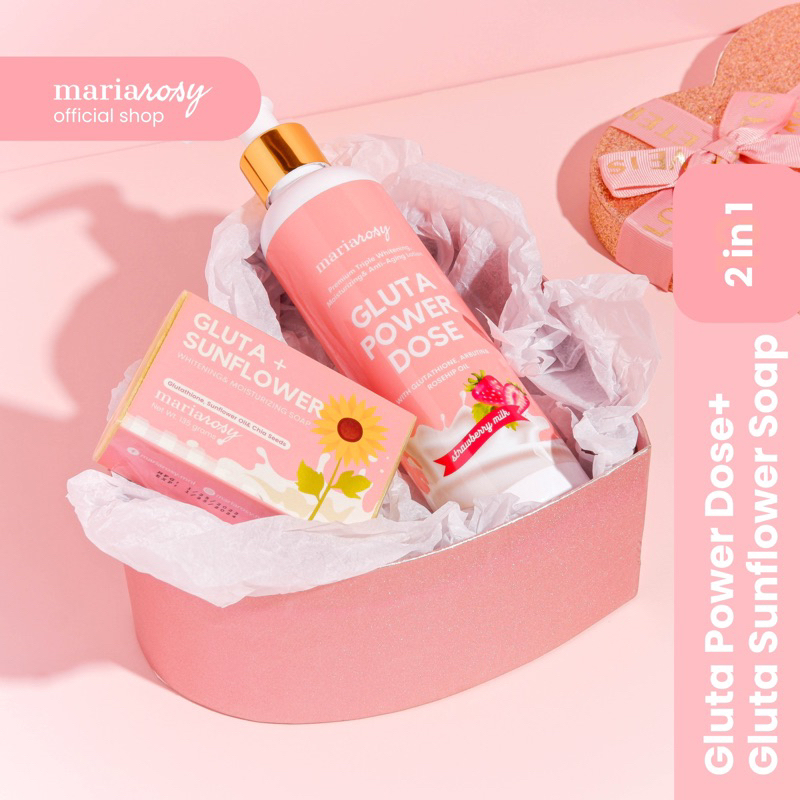 Mariarosy Gluta Power Dose Lotion+ Gluta Sunflower Soap, Glutathione ...