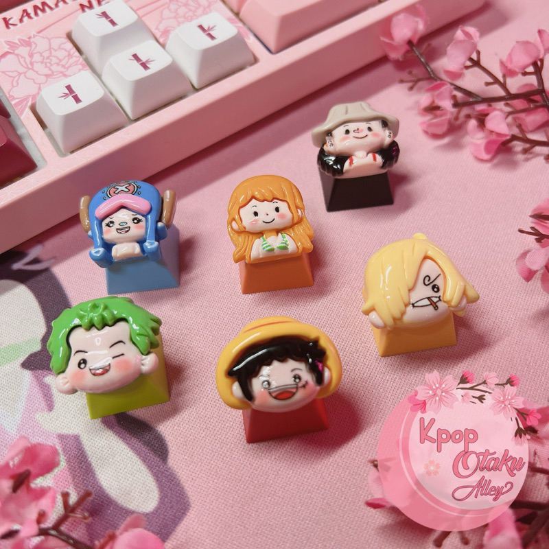One Piece Flat Resin Artisan Keycaps | Kpop Otaku Alley Keycaps ...